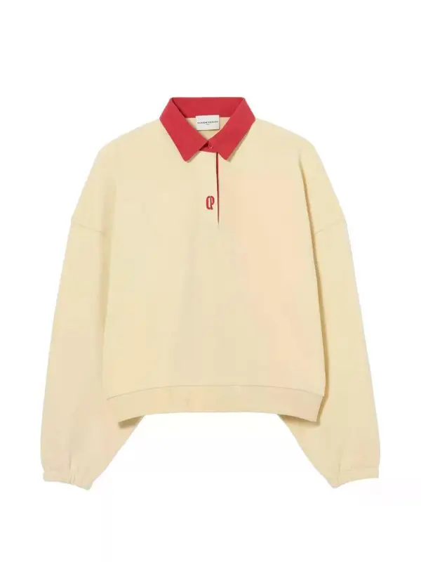 Claudie Pierlot Logo-embroidered Cotton Polo Top