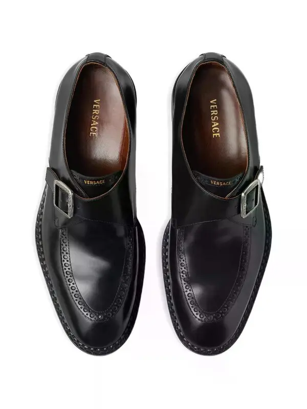 Versace Primo Leather Monk Straps