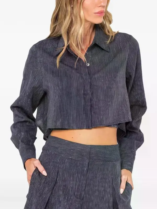 JBQ Striped Open-back Shirt