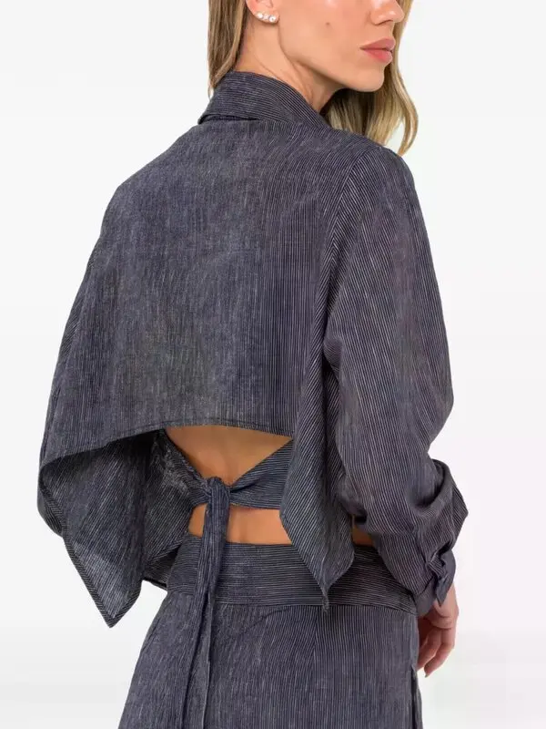 JBQ Striped Open-back Shirt