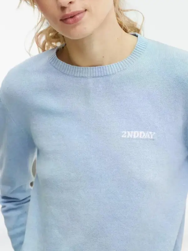 2ND DAY Embroidered Crew Neck Sweater