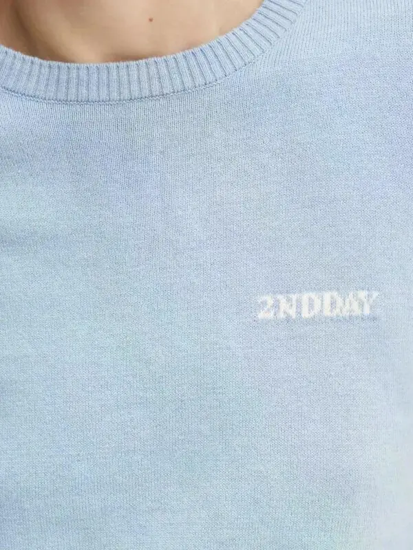 2ND DAY Embroidered Crew Neck Sweater