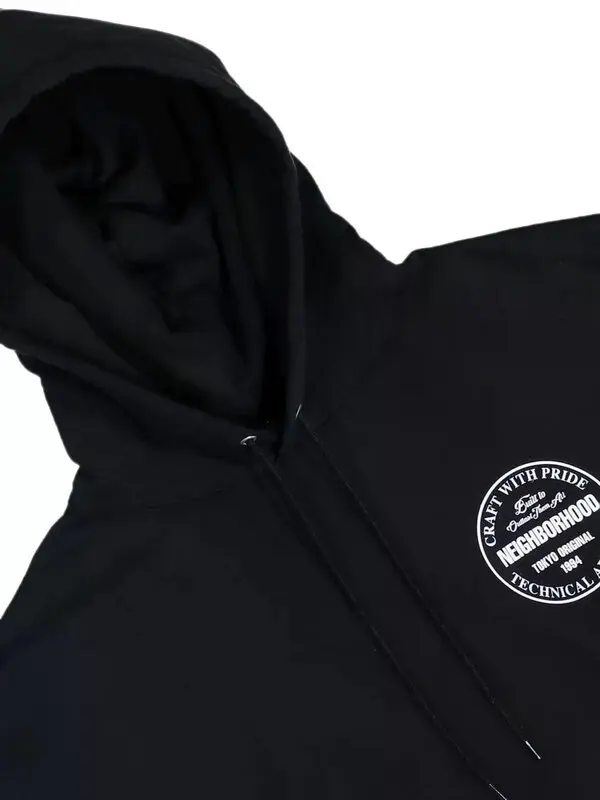 NEIGHBORHOOD Logo Print Drawstring Hoodie