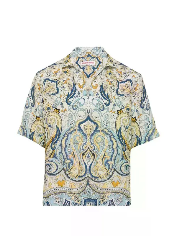 Orlebar Brown Vincent Paisley-print Shirt - Neutrals