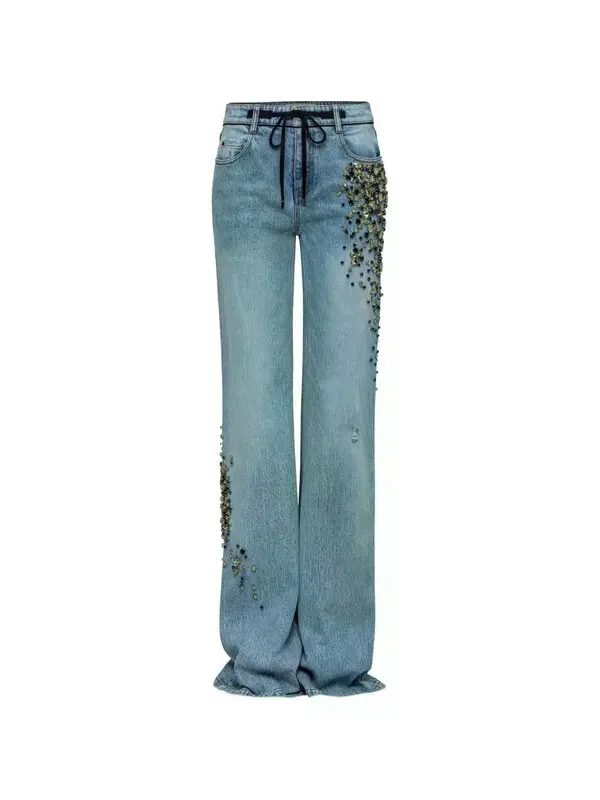 Hellessy Aki Crystal-embellished Drawstring Jeans