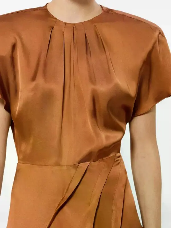 Isabel Marant Étoile Namsha Pleated Satin Dress