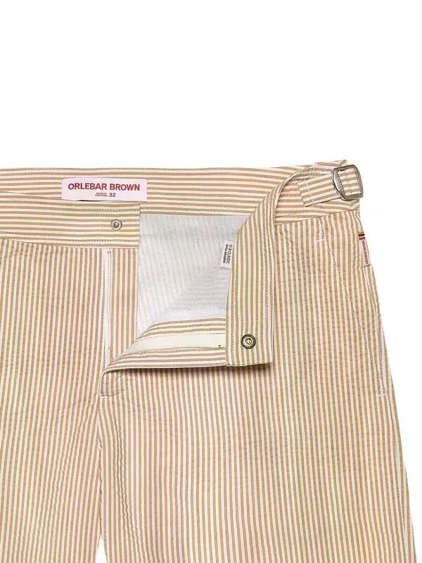 Orlebar Brown Bulldog Seersucker Swim Shorts - Neutrals