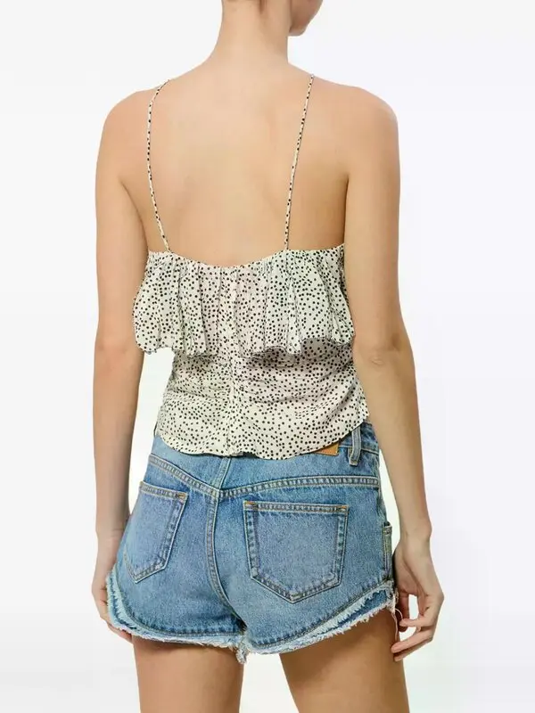 MARANT ETOILE Djimia" Polka Dot Print Top - Neutrals
