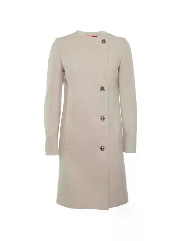 Hugo Boss Mesila Asymmetric Coat - Neutrals