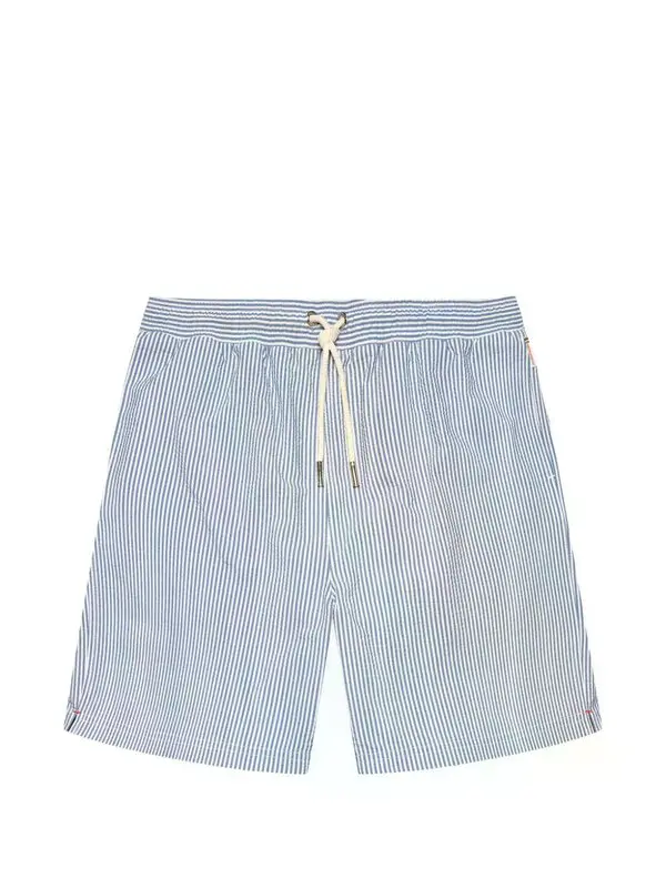 Orlebar Brown Striped Seersucker Swim Shorts - Blue