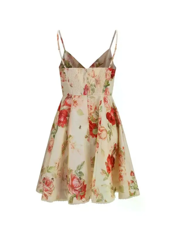 Zimmermann Floral Print Linen Mini Dress