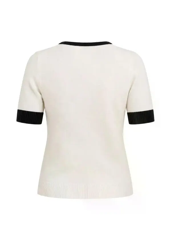 WHITE & WARREN Short-sleeved T-shirt With Contrast Trim