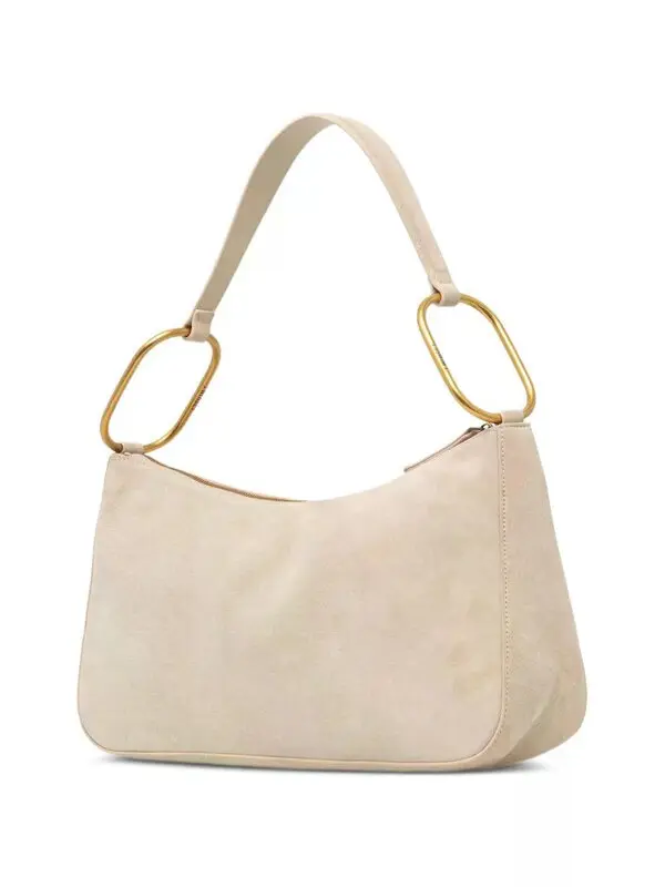 TWINSET Liliane Suede Shoulder Bag - Neutrals