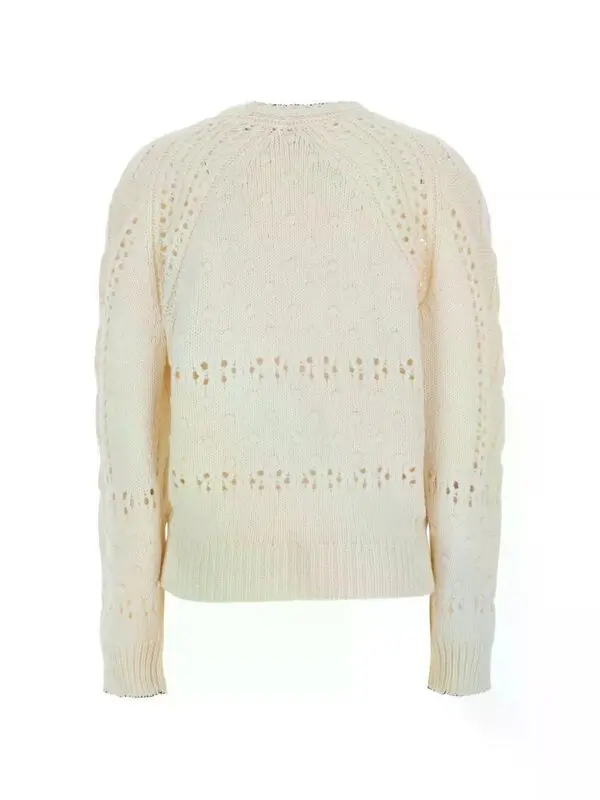MARANT ETOILE Luce Pullover Cream White Textured Knit - Neutrals
