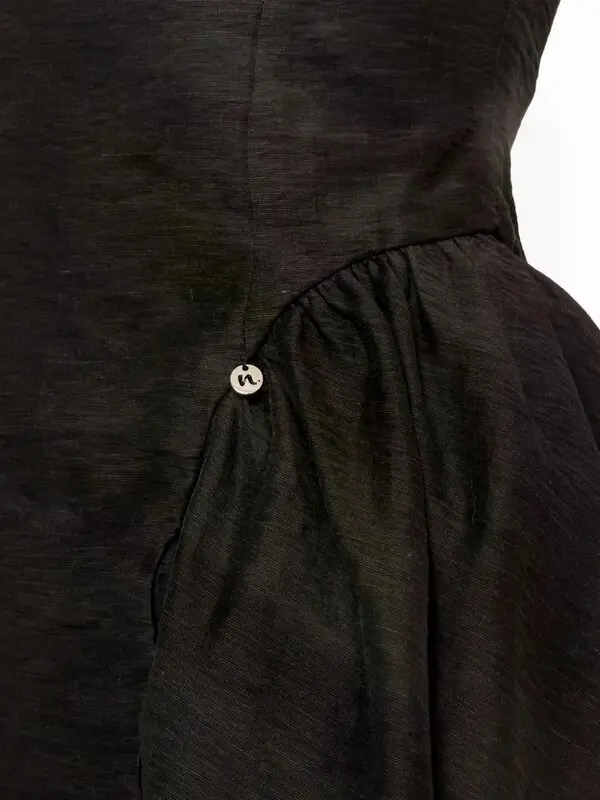 NISSA Slub Texture Cut-out Mini Dress