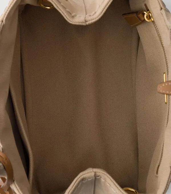 Prada Small Canvas Jardinière Top-handle Bag - Neutral