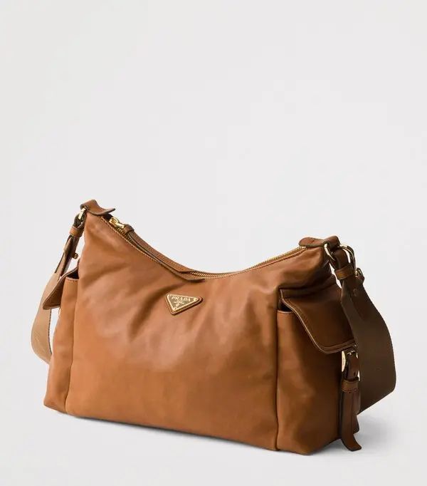 Prada Nappa Leather Explore Shoulder Bag - Brown
