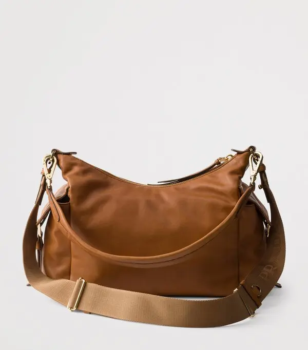 Prada Nappa Leather Explore Shoulder Bag - Brown