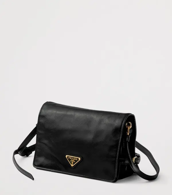 Prada Mini Leather Wallet With Strap