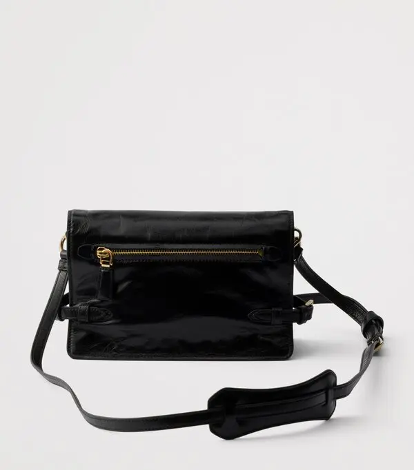 Prada Mini Leather Wallet With Strap