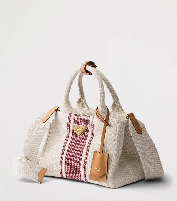 Prada Small Canvas Jardinière Top-handle Bag - Neutral