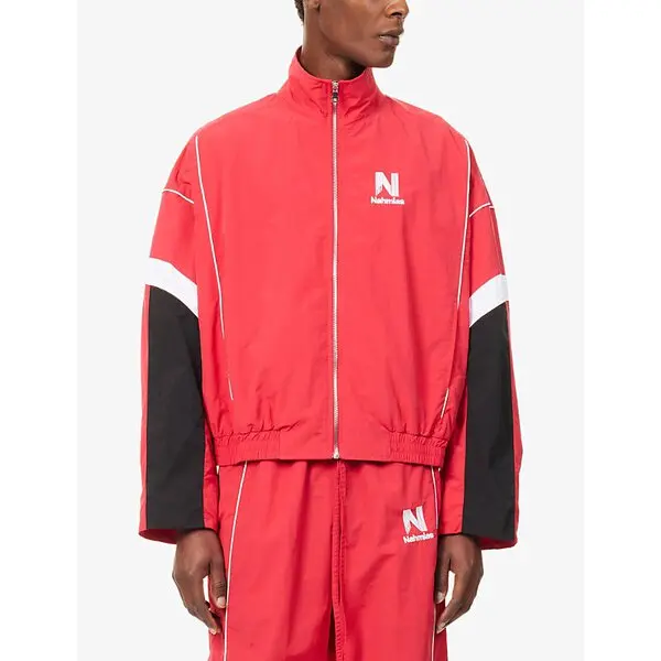 NAHMIAS Nylon Track Jacket With Logo Embroidery