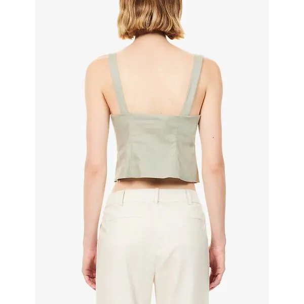 Good American Square Neck Corset Top - Mosswell