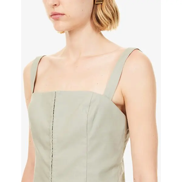 Good American Square Neck Corset Top - Mosswell