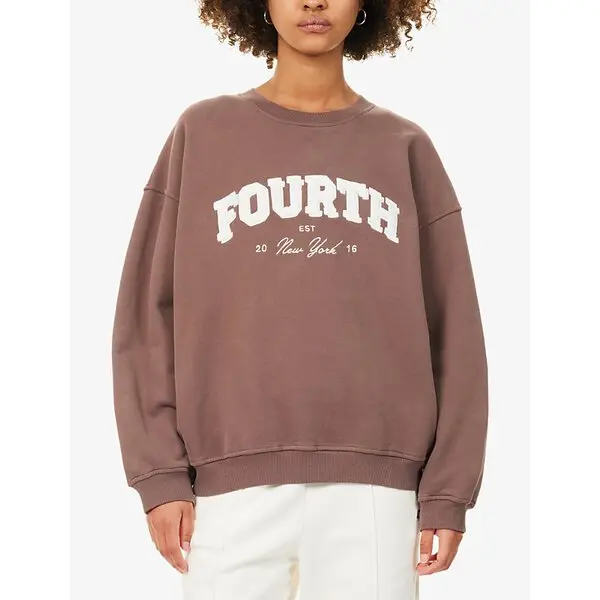 4TH & RECKLESS Fourth New York" Logo Cotton Sweatshirt