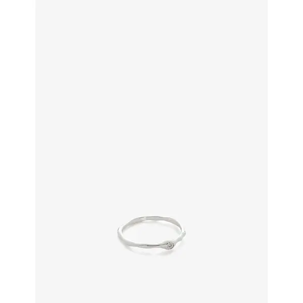 Monica Vinader Siren Muse Sterling And Diamond Ring - Silver