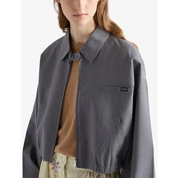 Prada Light Mohair Wool Blouson Jacket