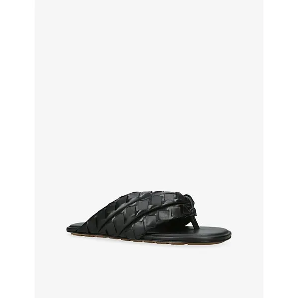 Bottega Veneta Padded Intrecciato Leather Sandals