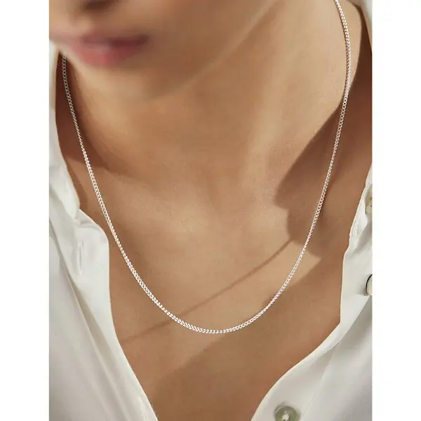 Monica Vinader Recycled Sterling Beaded Curb Chain Necklace