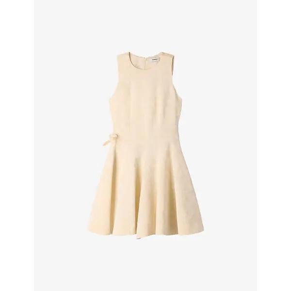 Sandro Sleeveless Floral Jacquard Mini Dress - Vanilla
