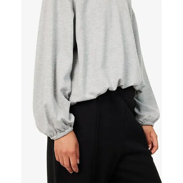 4TH & RECKLESS Balloon Sleeve Bubble Hem Sweatshirt
