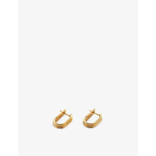 Monica Vinader Groove Huggie Earrings In Yellow Vermeil - Gold