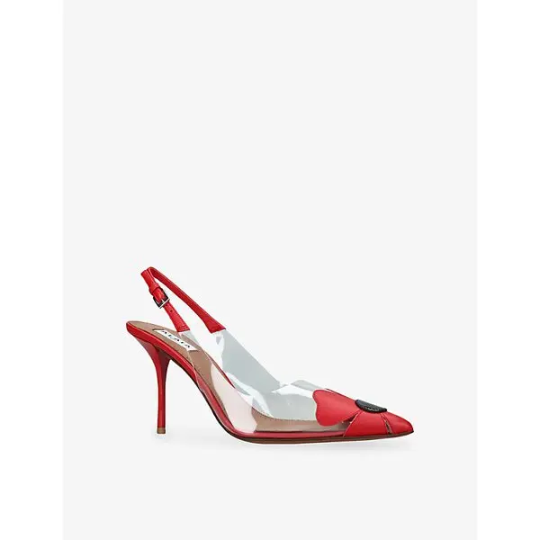 Alaïa Azzedine Bloom 90 Slingback Leather Heels