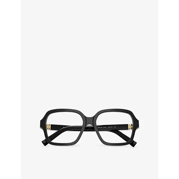 Miu Miu Square Frame Acetate Eyeglasses - Black
