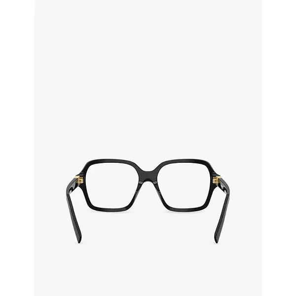 Miu Miu Square Frame Acetate Eyeglasses - Black
