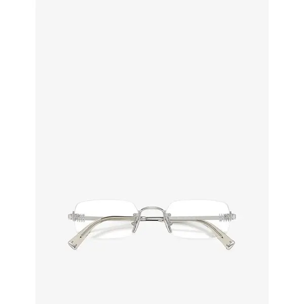 Miu Miu Rectangle-frame Metal Eyeglasses