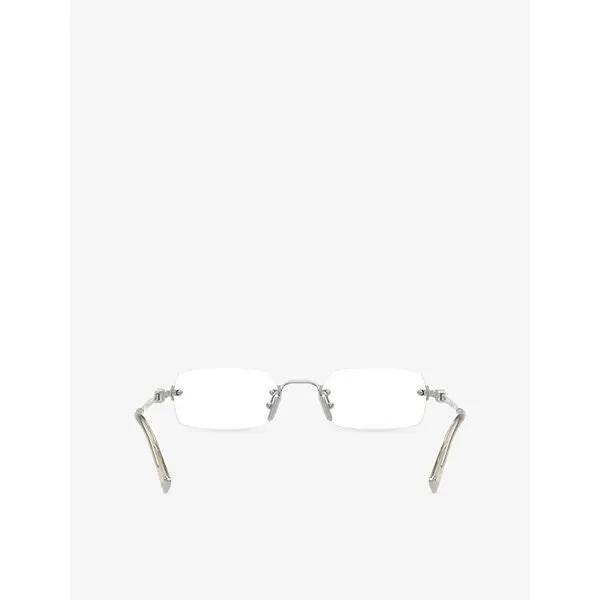 Miu Miu Rectangle-frame Metal Eyeglasses