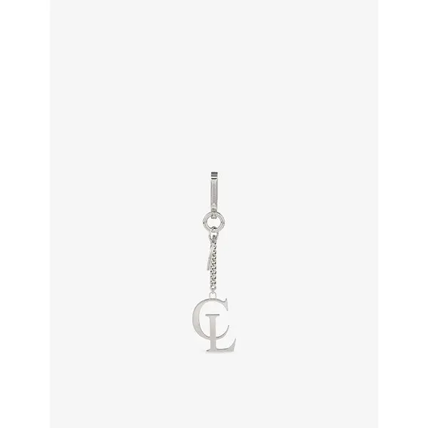 CHRISTIAN LOUBOUTIN Logo Pendant Keyring - Silver