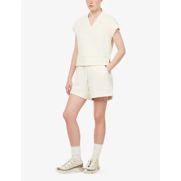 Varley High-rise Jersey Shorts - Pristine