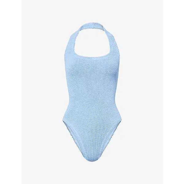 Hunza G Sandy Halter-neck Swimsuit - Cornflower