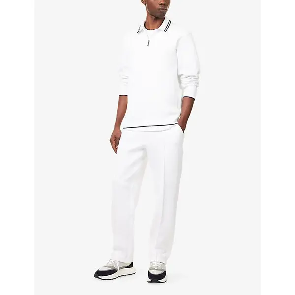 Lacoste Heritage Tennis Quarter-zip Jersey Sweatshirt