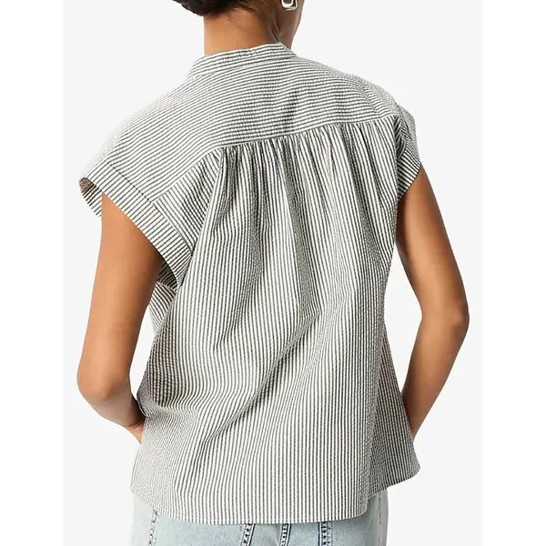 Whistles Sleeveless Striped Cotton Top
