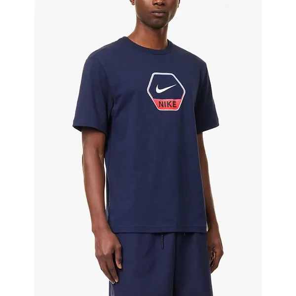 Nike Logo-print Crew-neck Cotton T-shirt