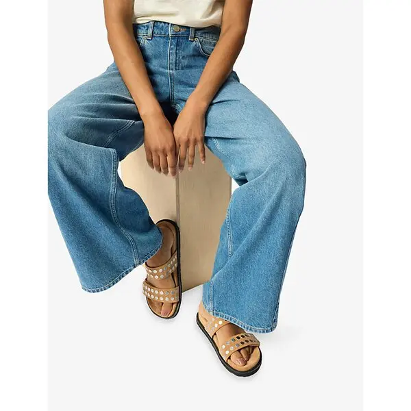 Whistles Studded Leather Slides