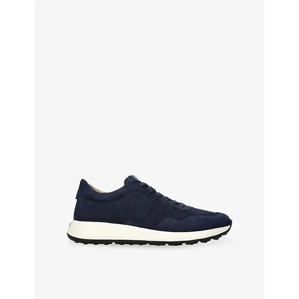 TOD'S Suede Lace-up Trainers - Navy