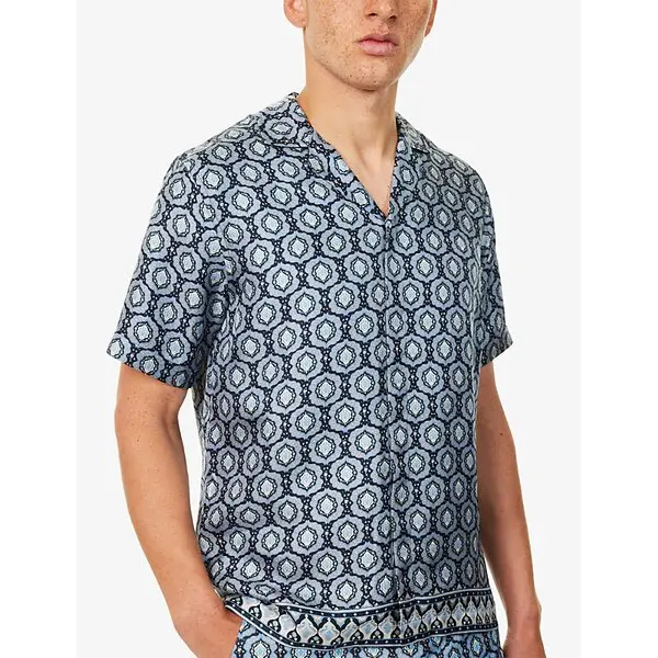 Orlebar Brown Maitan Printed Silk Shirt